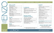 Enzo Menus - Enzo Bistro & Wine Bar