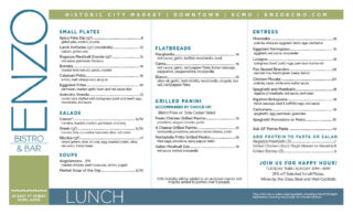 Enzo Menus - Enzo Bistro & Wine Bar